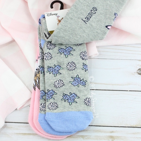 Disney | Accessories | Bambi And Butterfly Shoe Liner Socks Set Of 3 ...